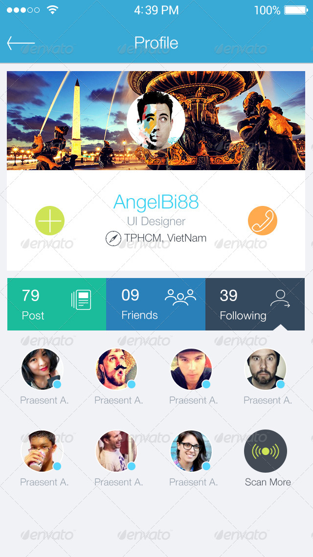 Flat UI for Mobile, Web Elements | GraphicRiver